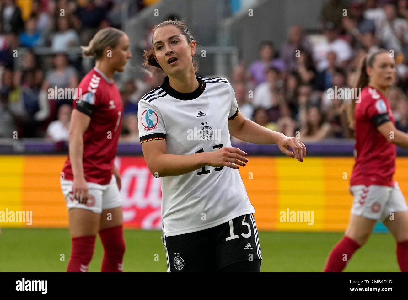 Germany's Sara Daebritz reacts after failing to score during the Women ...