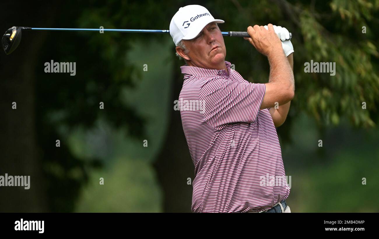 Bo Van Pelt hits during the second round of the Barbasol Championship ... Bo Van Pelt hits during the second round of the Barbasol Championship ...