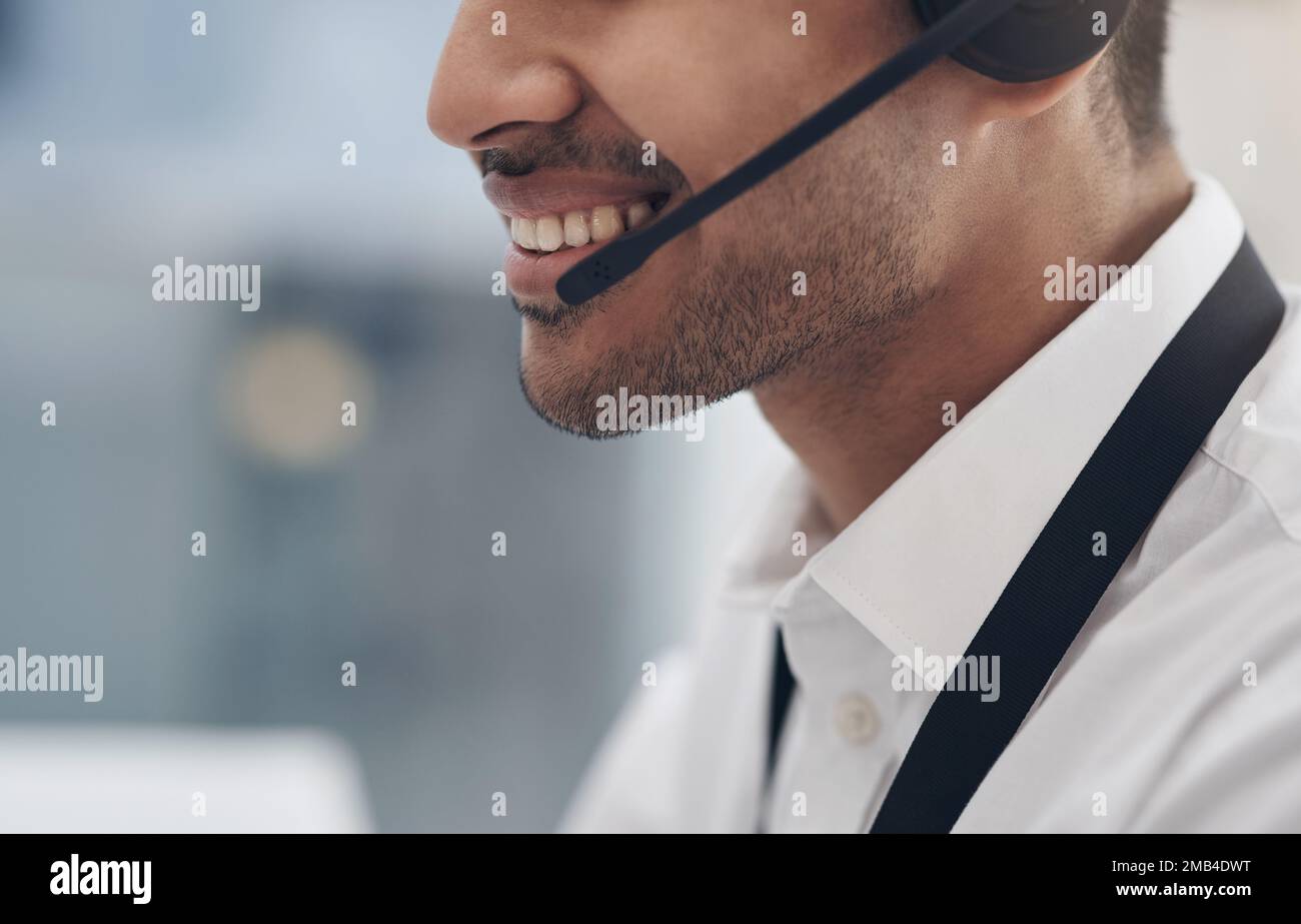 Customers sense friendliness through the phone. an unrecognizable ...