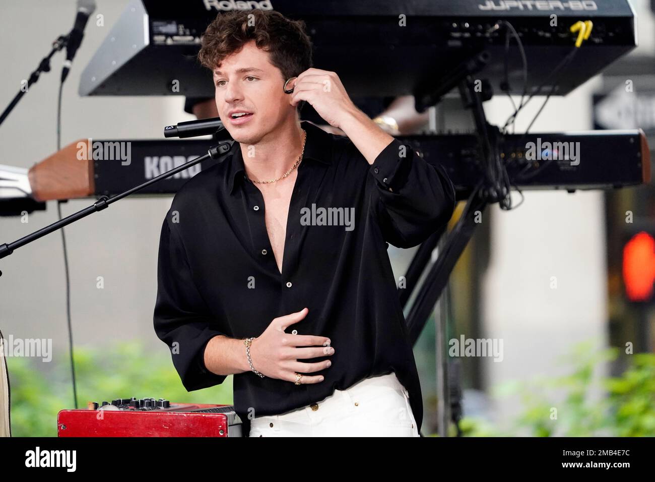 Charlie Puth performs on NBC's Today show at Rockefeller Plaza on ...
