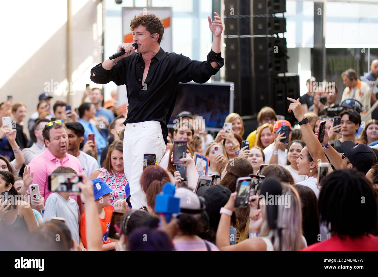 Charlie Puth performs on NBC's Today show at Rockefeller Plaza on ...