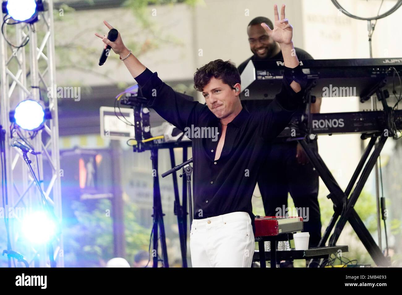 Charlie Puth performs on NBC's Today show at Rockefeller Plaza on ...