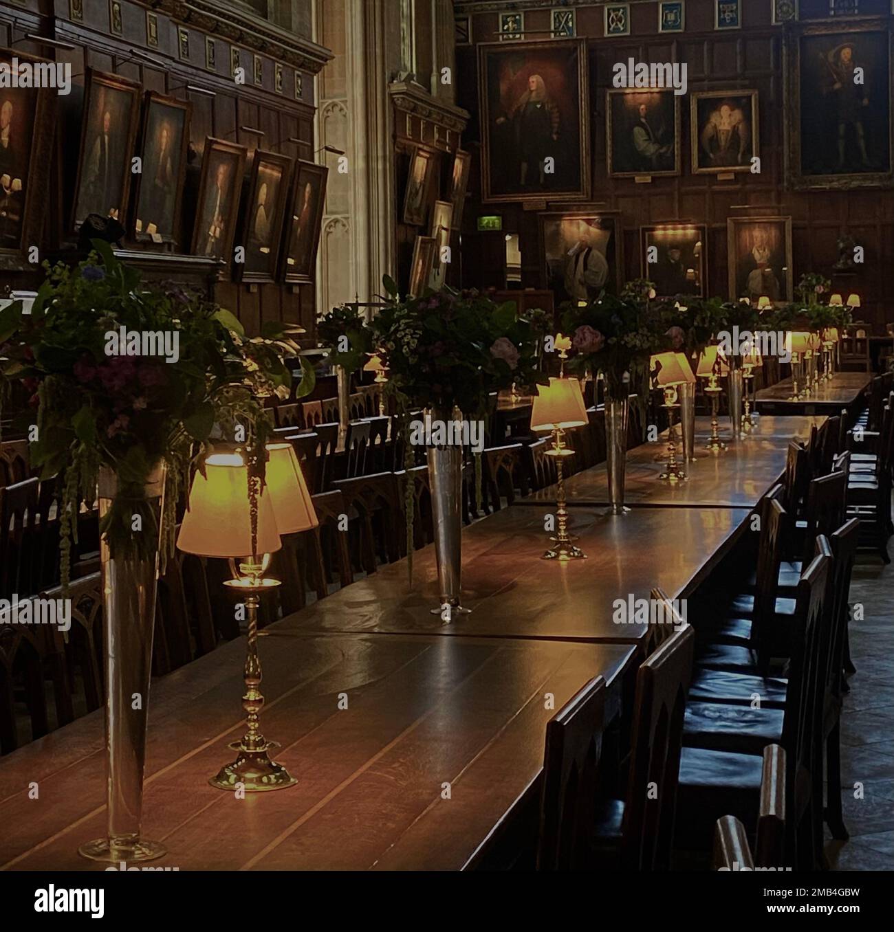 An interior of Christ Church Hall in University of Oxford Stock Photo ...