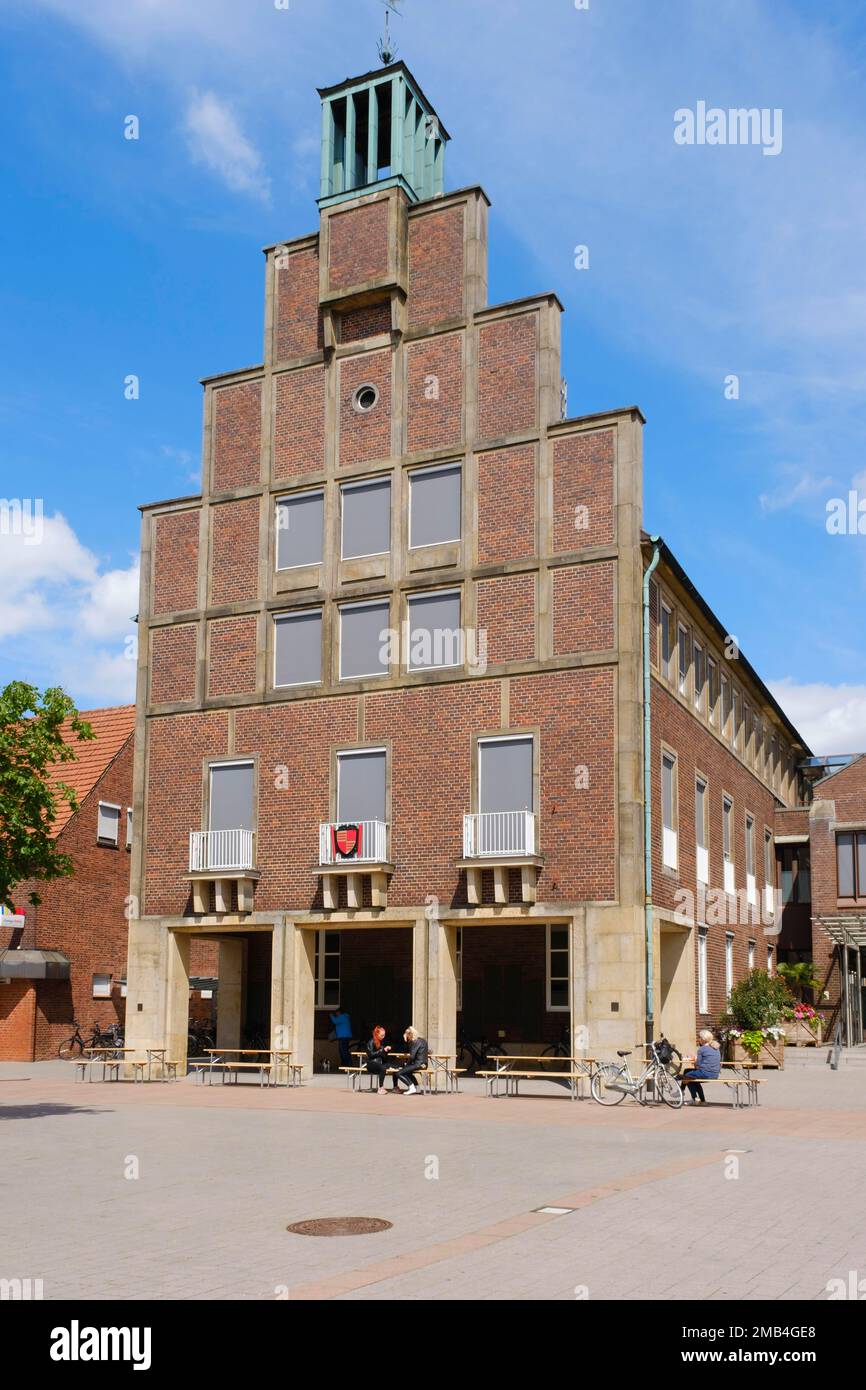 City Hall of Ahaus, Muensterland, Westphalia, North Rhine-Westphalia ...