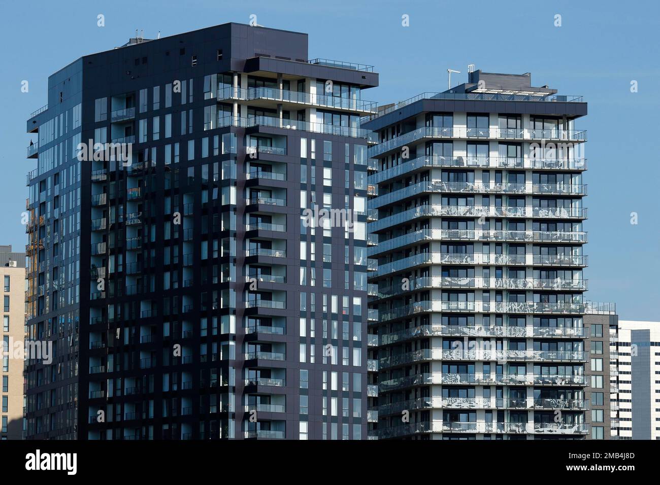 Modern apartment buildings, Montreal, Province of Quebec, Canada Stock ...