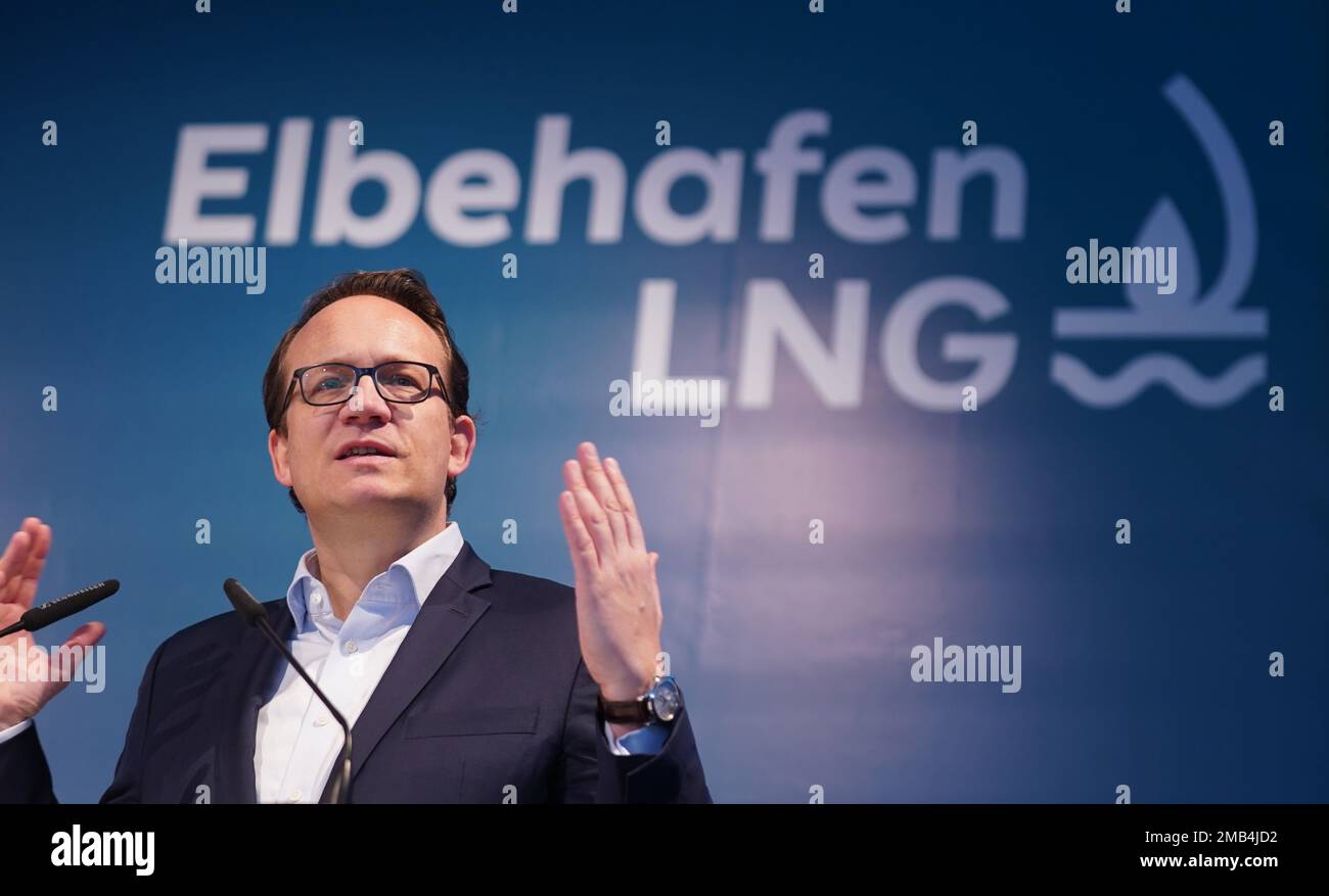 20 January 2023, Schleswig-Holstein, Brunsbüttel: Markus Krebber, CEO ...