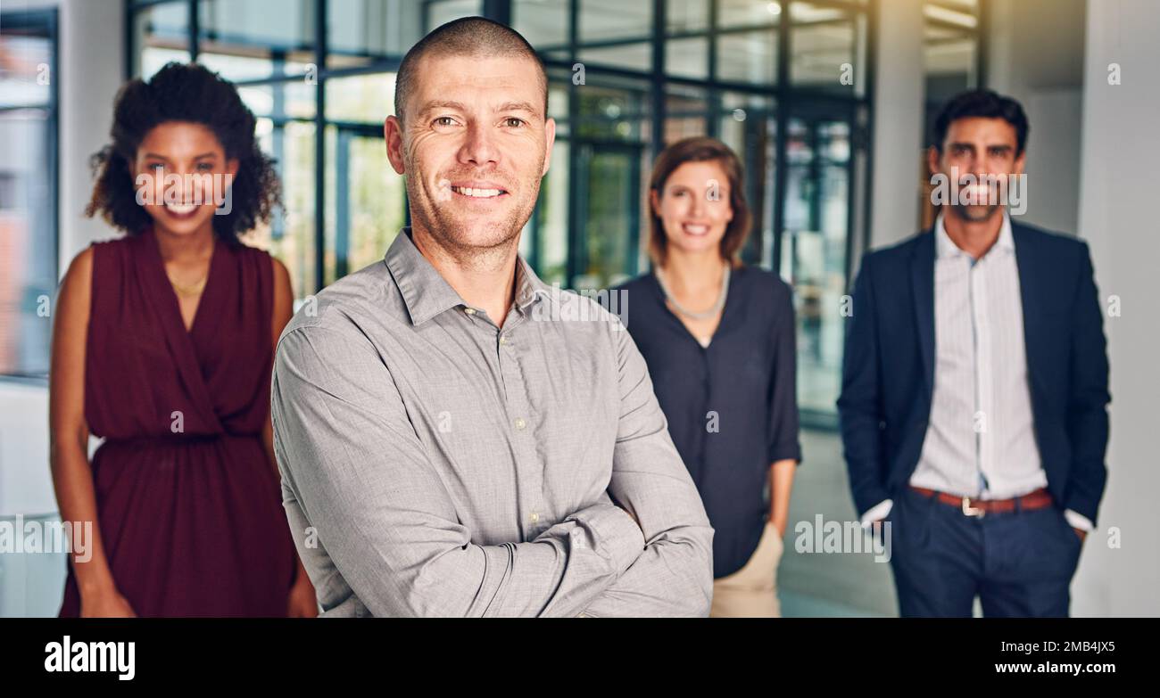 Business people, executive and team portrait with diversity ...