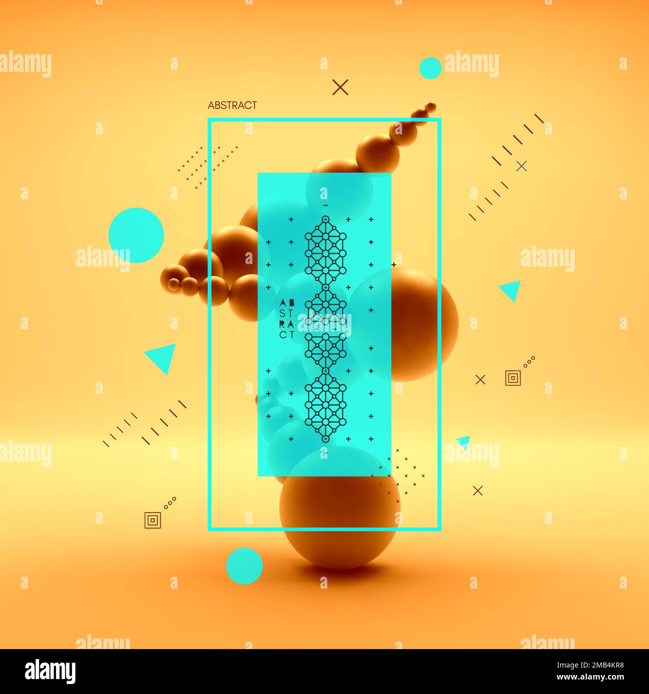 3d abstract spheres composition. Vector illustration. Can be used for presentations and design ...