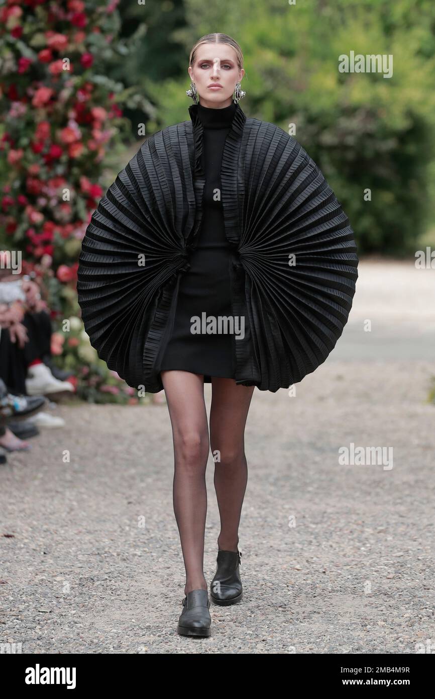 A model wears a creation as part of Juana Martin's Haute Couture Fall ...