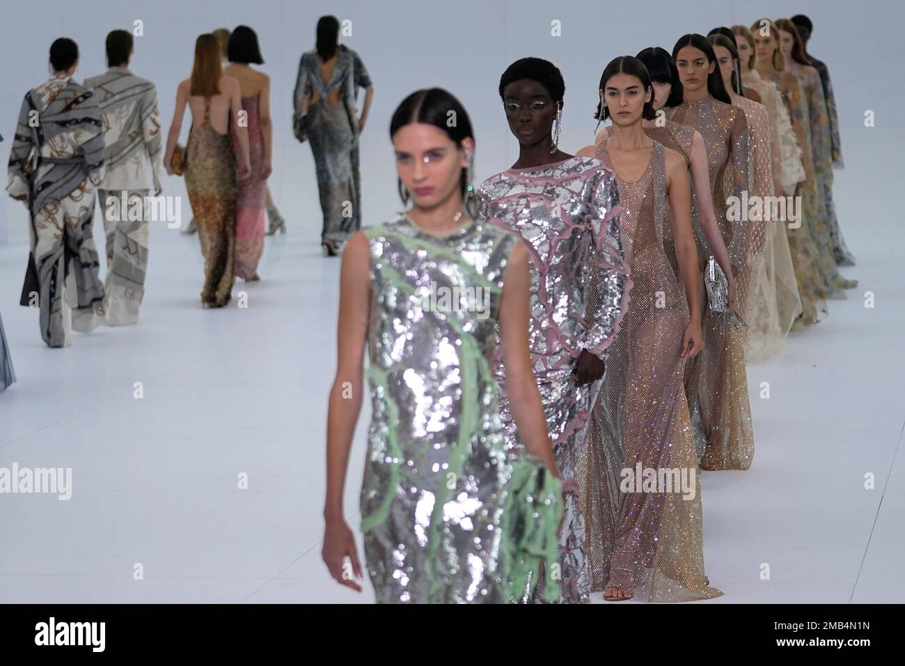 Models wear creations as part of Fendi Couture's Haute Couture Fall ...