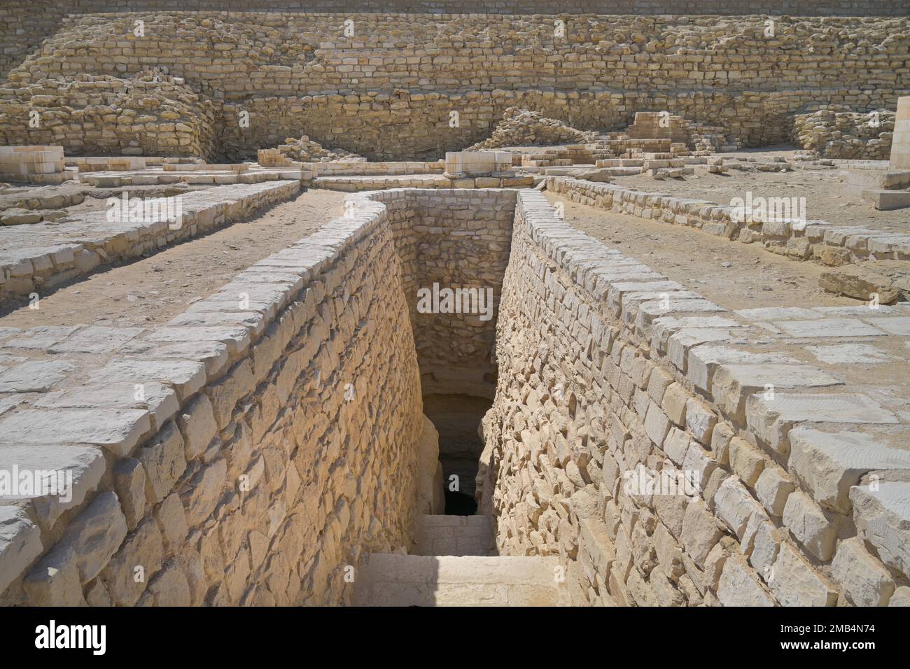Access to the substructure in the Temple of the Dead, Step Pyramid of ...