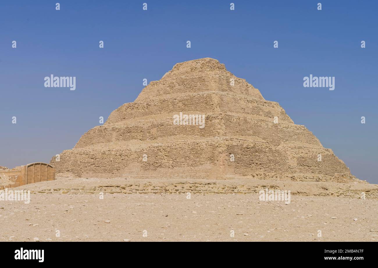 Step Pyramid of King Djoser, Necropolis of Sakkara, Egypt Stock Photo ...