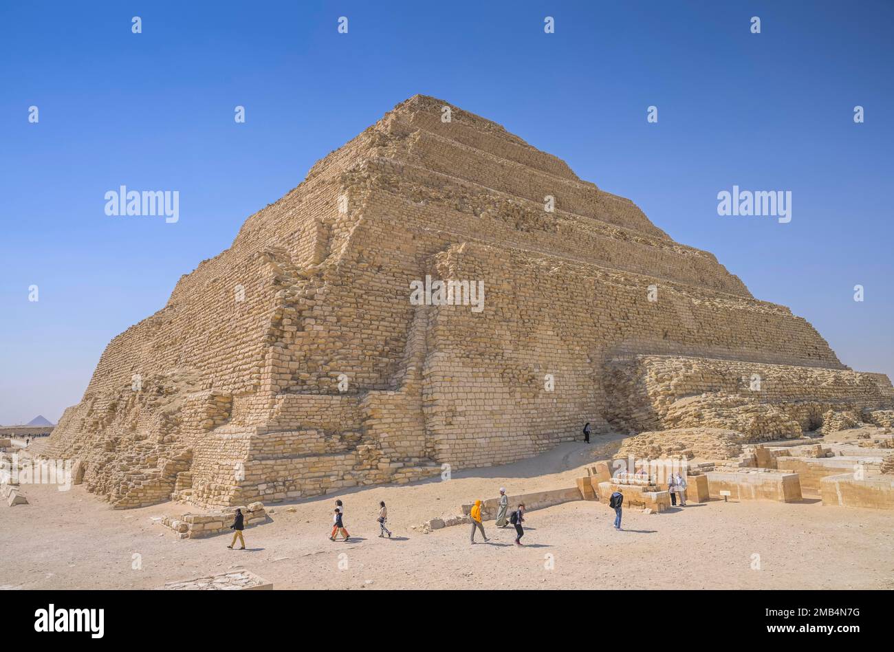 Step Pyramid of King Djoser, Necropolis of Sakkara, Egypt Stock Photo ...