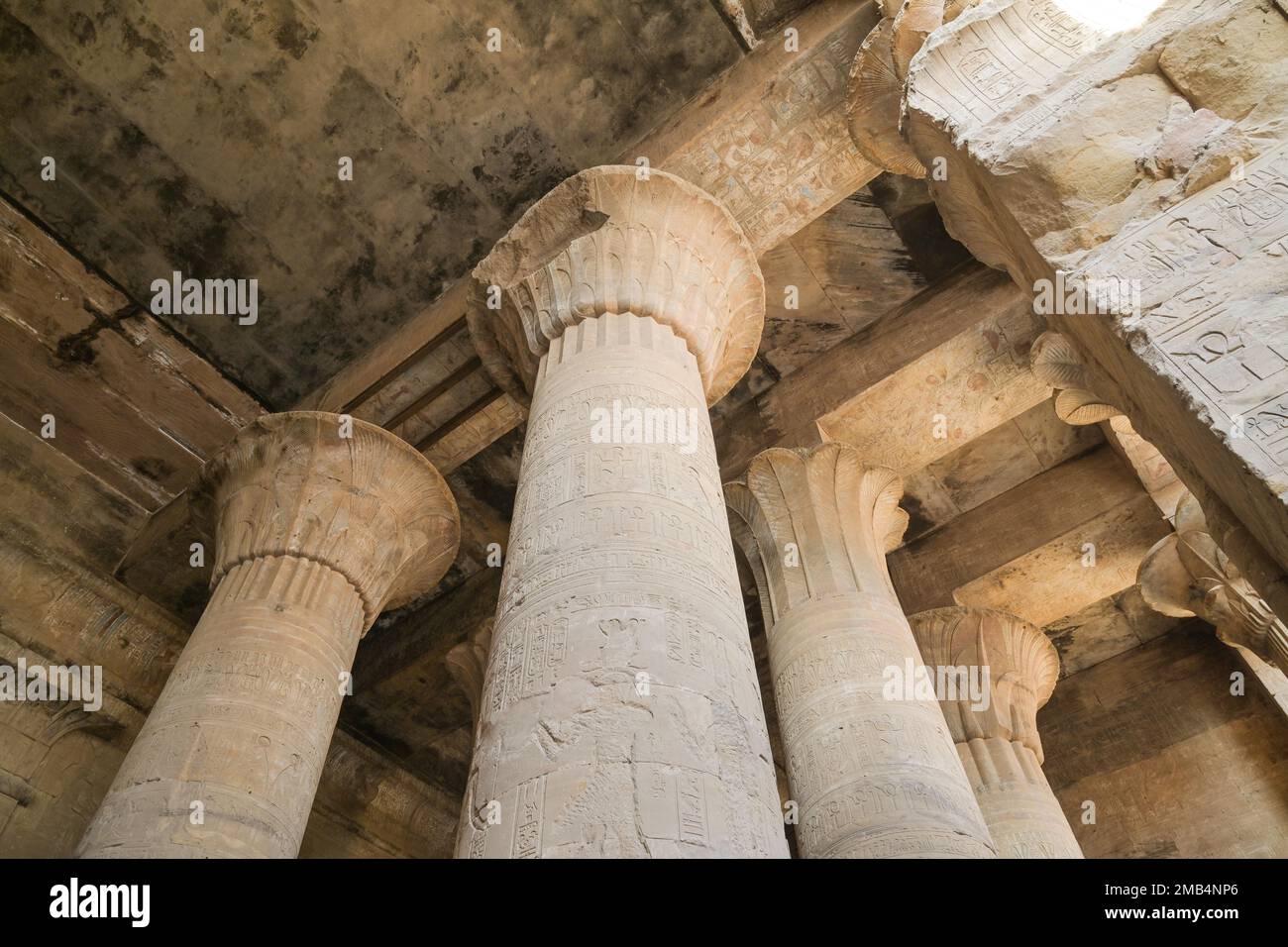 Great Hall of Columns, Temple of Horus, Edfu, Egypt Stock Photo - Alamy