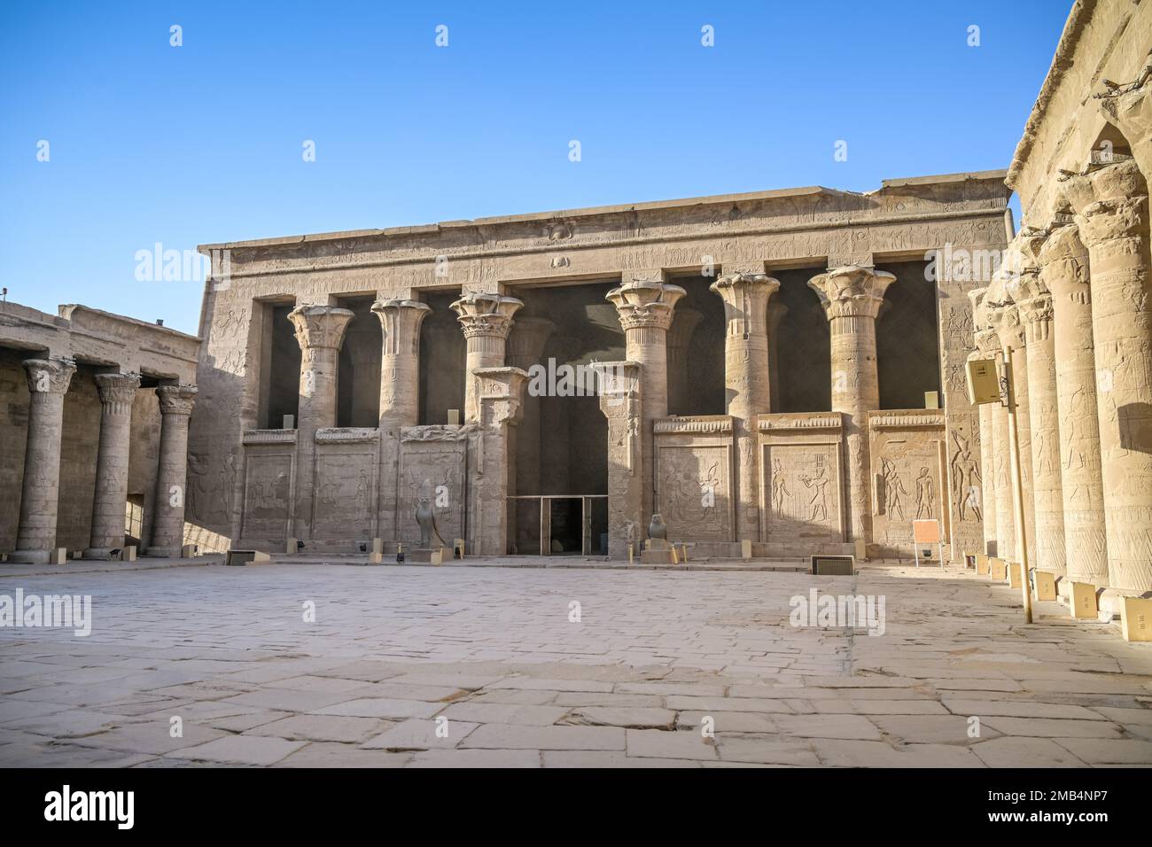 1st courtyard, Temple of Horus, Edfu, Egypt Stock Photo - Alamy