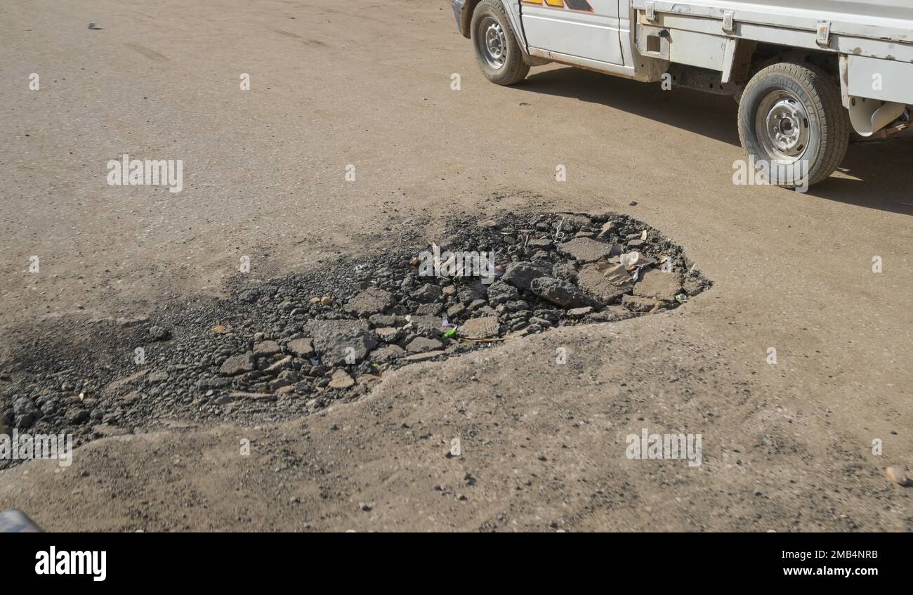 Road pothole africa hi-res stock photography and images - Alamy