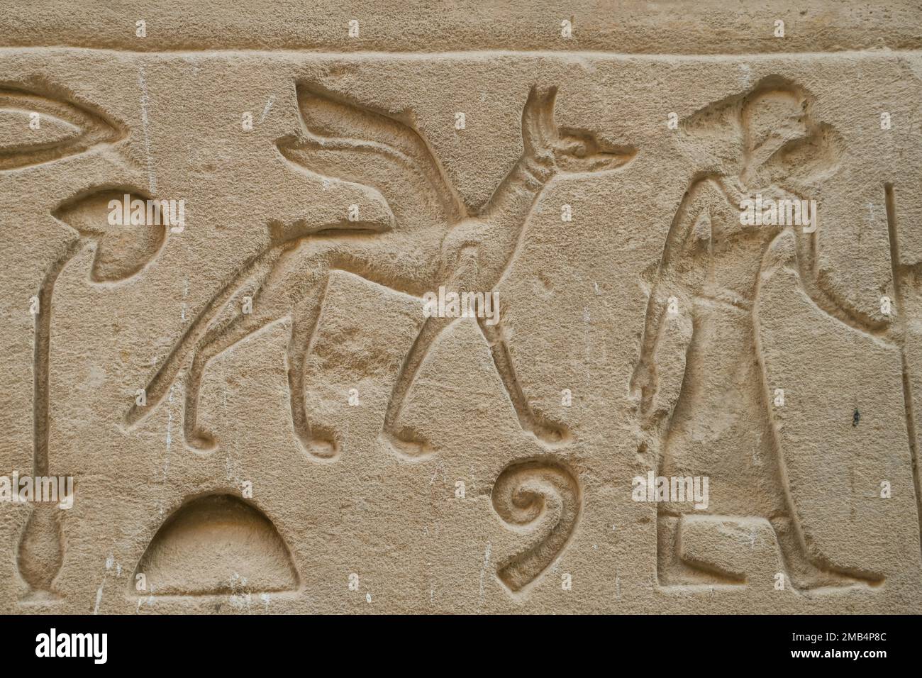 Relief, winged mythical creature, Temple of Horus, Edfu, Egypt Stock ...