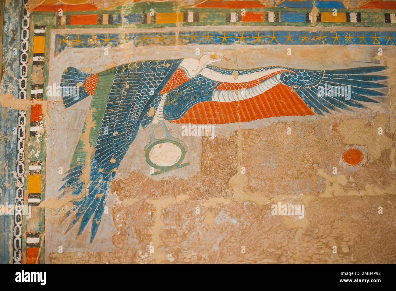 Vulture goddess Nechbett in the Anubis Chapel, Temple of Hatshepsut ...