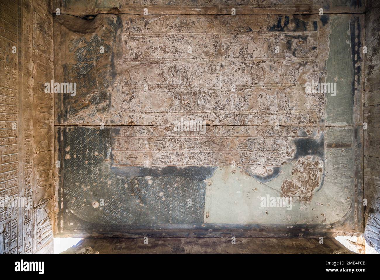 Ceiling painting, woman, fresco, Temple of Horus, Edfu, Egypt Stock ...