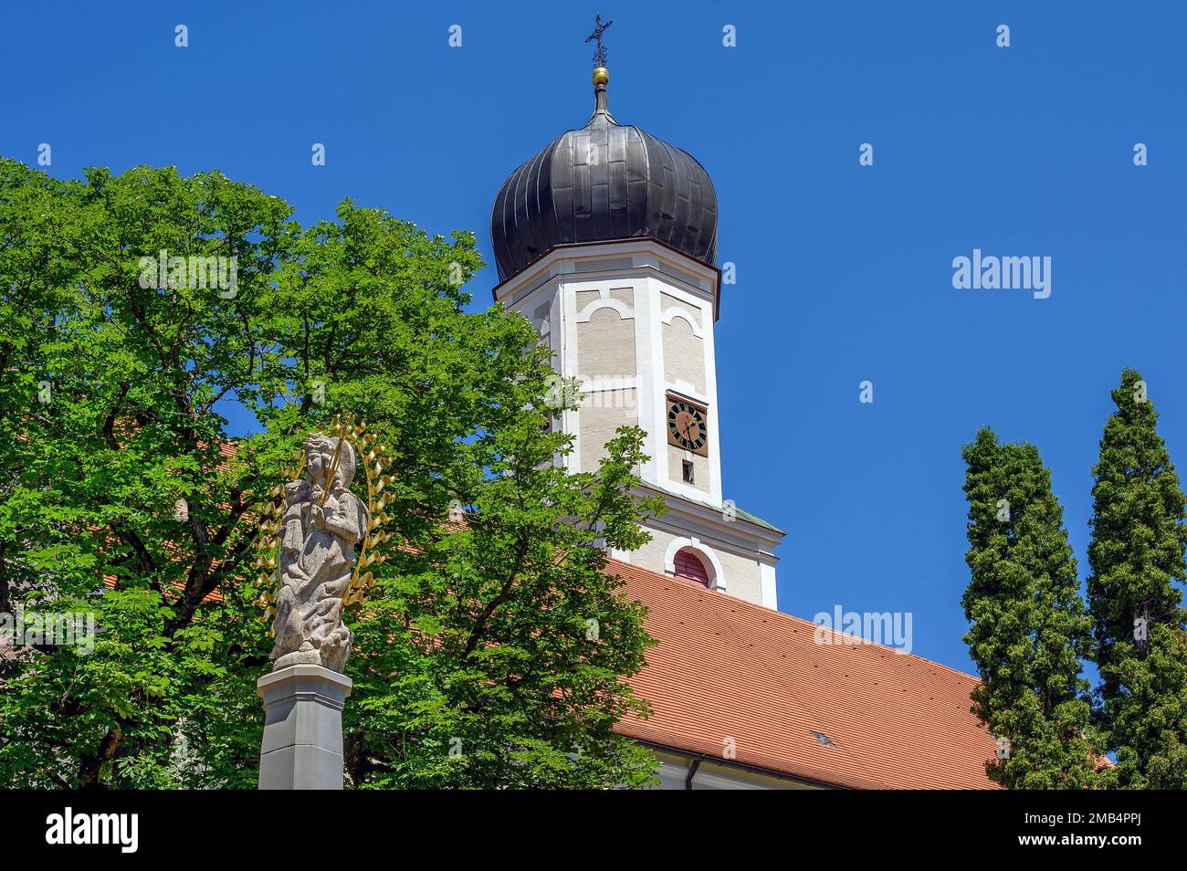 Church of St. Stephen, Rettenberg, Allgaeu, Bavaria, Germany Stock ...