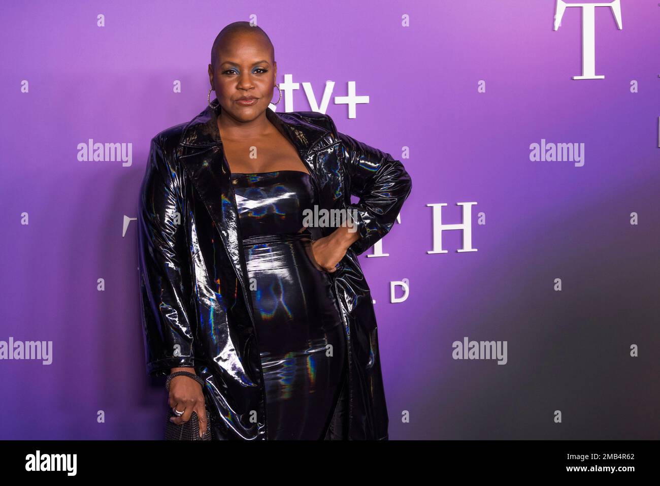 Haneefah Wood arrives at the premiere of the AppleTV+ show"Truth Be ...