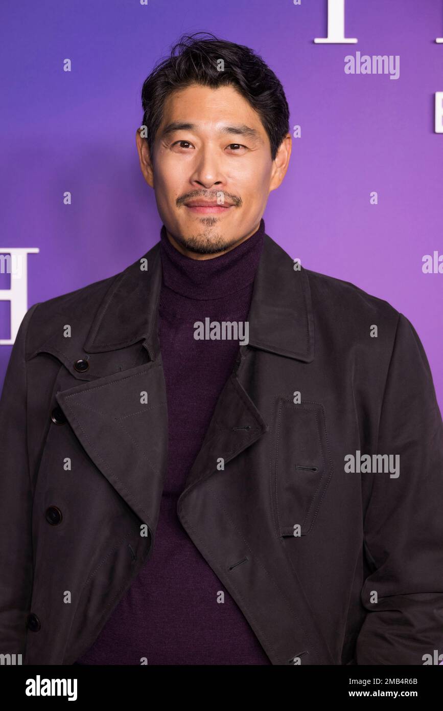 Tim Chiou arrives at the premiere of the AppleTV+ show"Truth Be Told ...