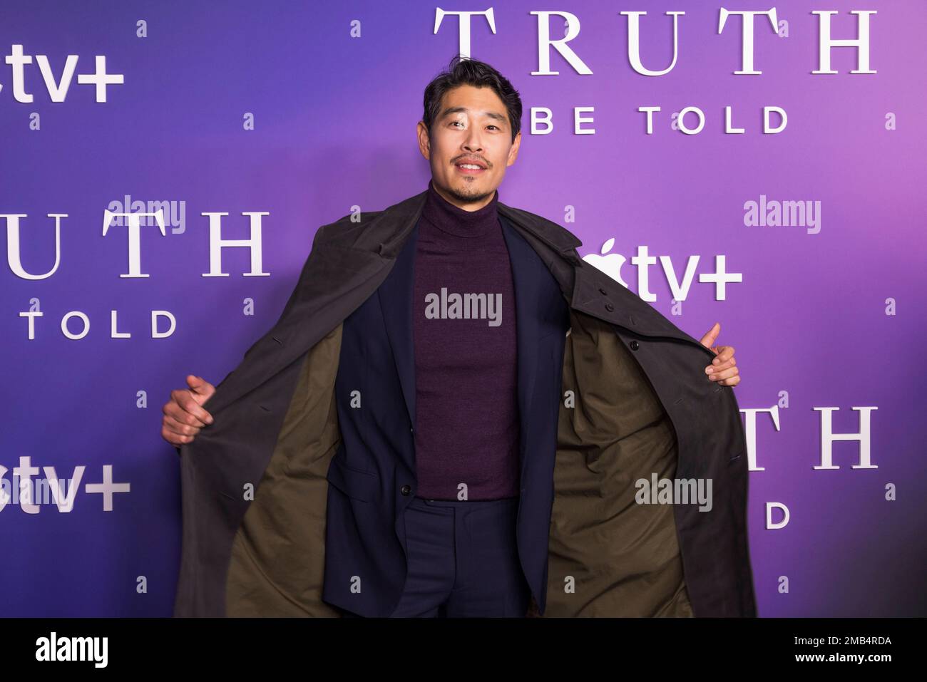 Tim Chiou arrives at the premiere of the AppleTV+ show"Truth Be Told ...