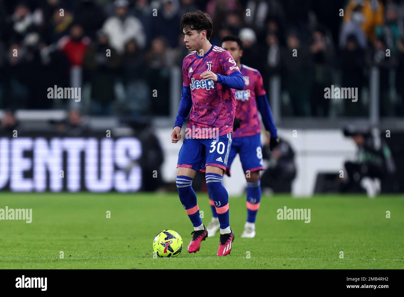 Matias Soule of Juventus Fc controls the ball during the Coppa Italia ...