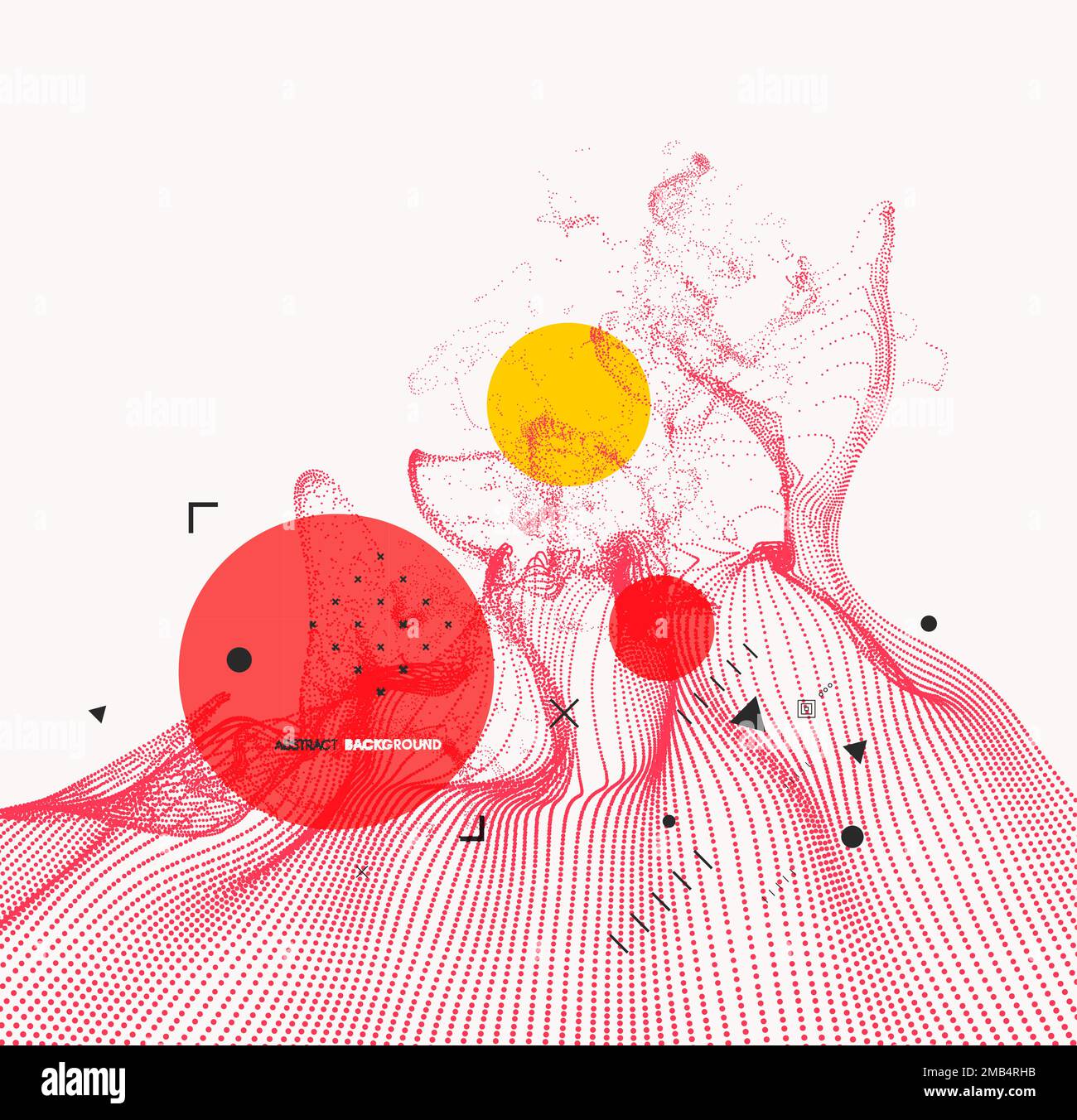 Array with Dynamic Emitted Particles. Water Splash Imitation. Abstract ...