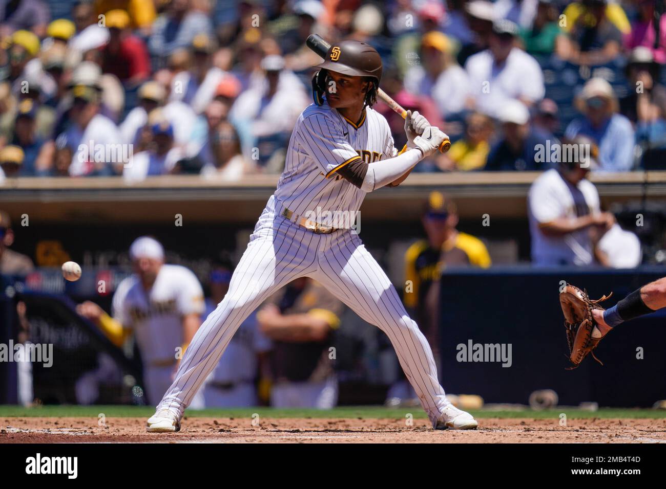 San Diego Padres' C.J. Abrams batting during the fifth inning of a ...