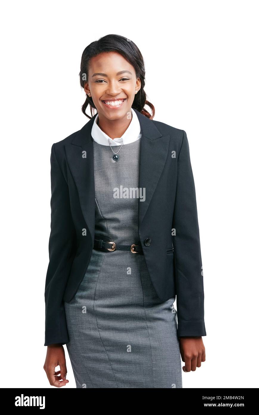 Corporate, portrait or business woman or happy lawyer smiling isolated ...