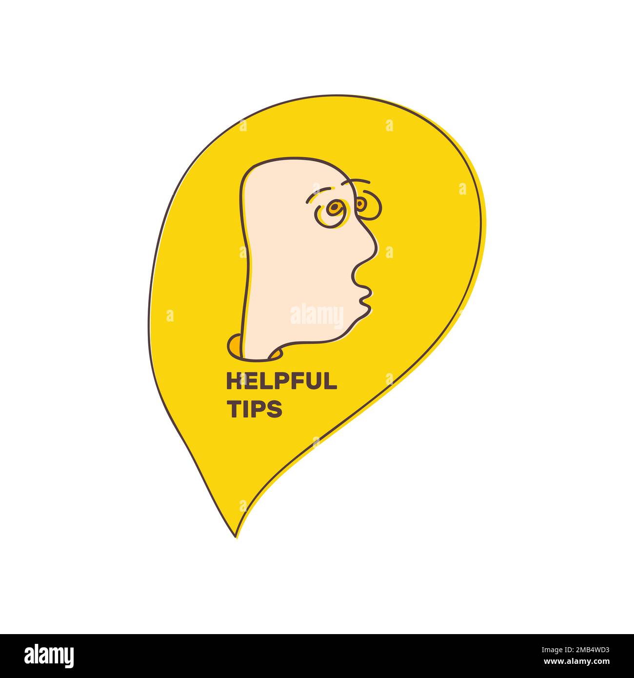 Helpful tips. Freehand drawn man. Vector illustration with doodle style ...