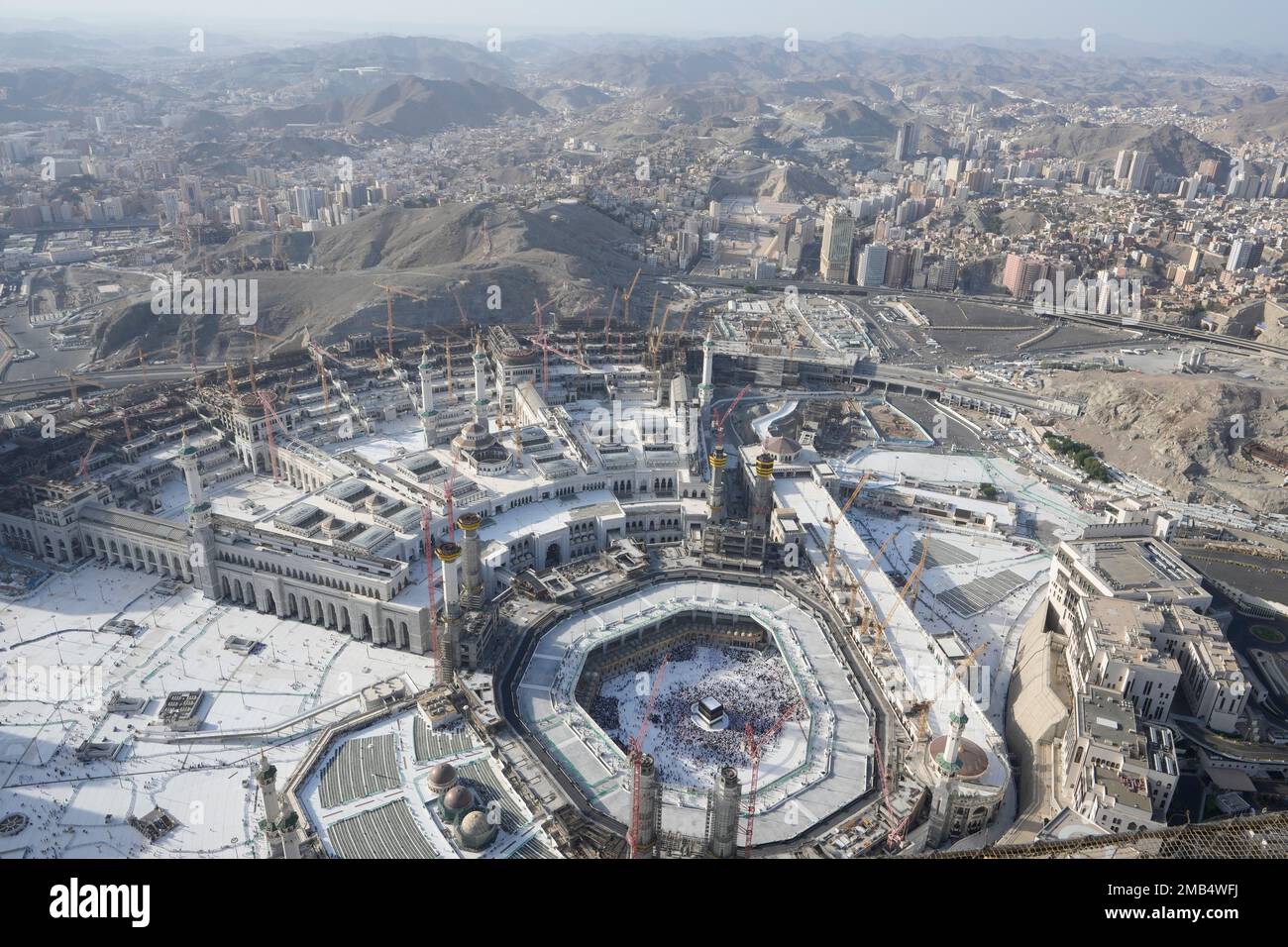 A general view of the Kabba at the Grand Mosque is seen during the Hajj ...