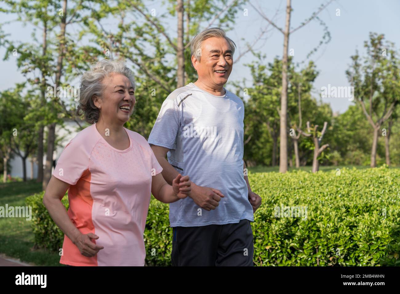 Elderly couples health movement Stock Photo - Alamy