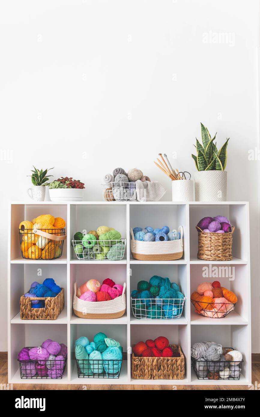 Yarn storage organization textile hobby supplies contemporary cupboard ...