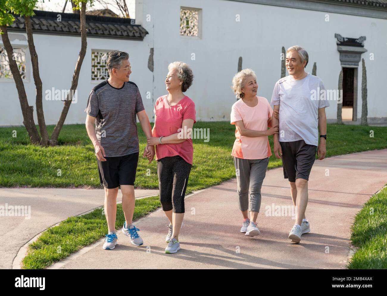 Elderly couples health movement Stock Photo - Alamy