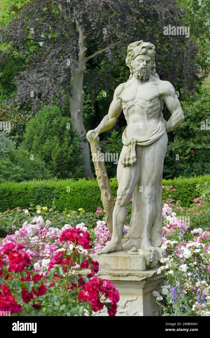 Statue of Heracles, Stadtgarten Bremen Vegesack, Germany Stock Photo ...