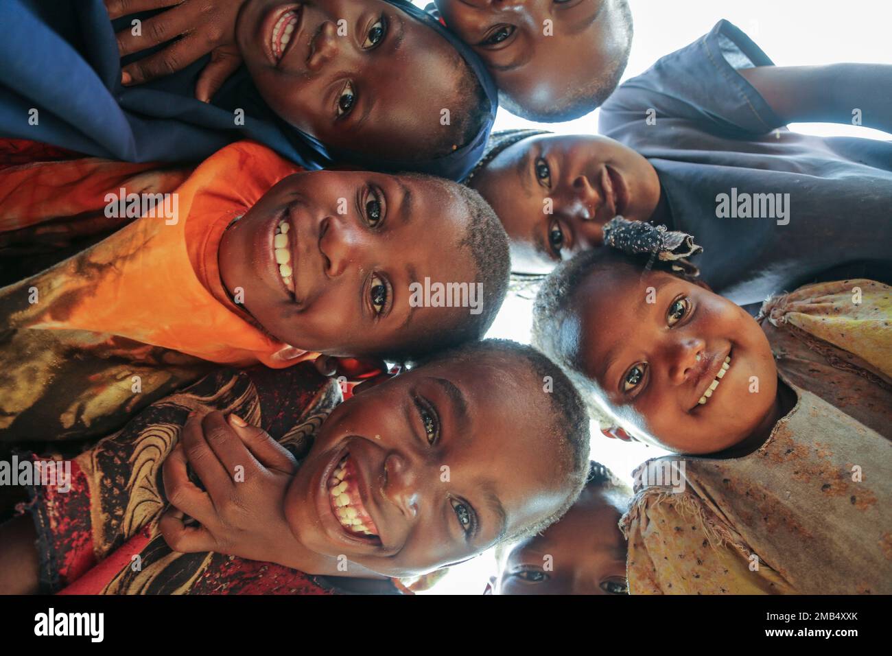 Somali children who fled drought-stricken areas play together at a ...