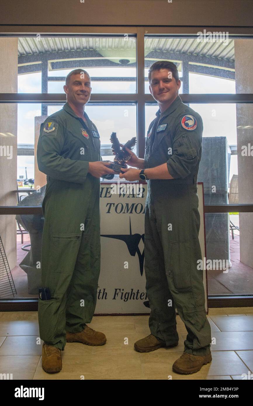 U.S. Air Force Capt. Grant "Chief" Fowler, 159th Fighter Squadron, F ...