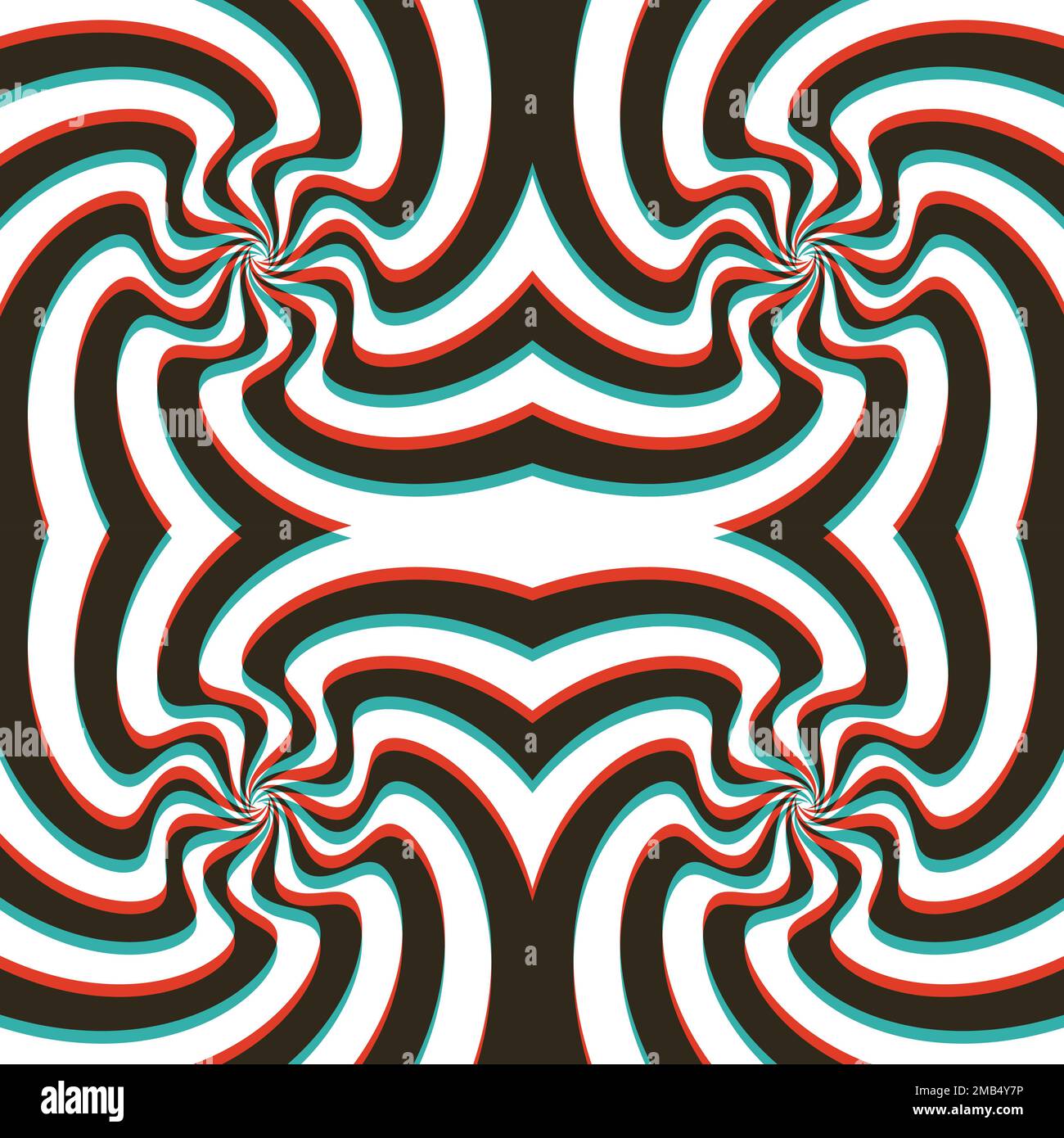 Pattern with optical illusion. Black and white design. Abstract striped ...