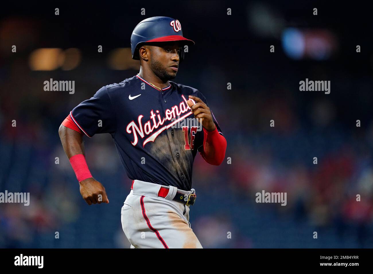 Washington Nationals' Victor Robles plays during a baseball game ...