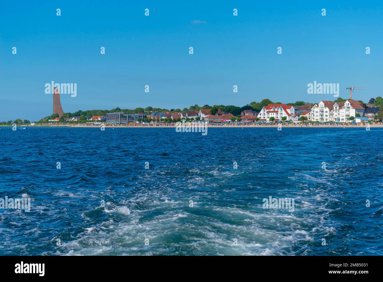 Laboe Baltic Sea resort, naval memorial, beach, summer, blue sky, Ploen ...