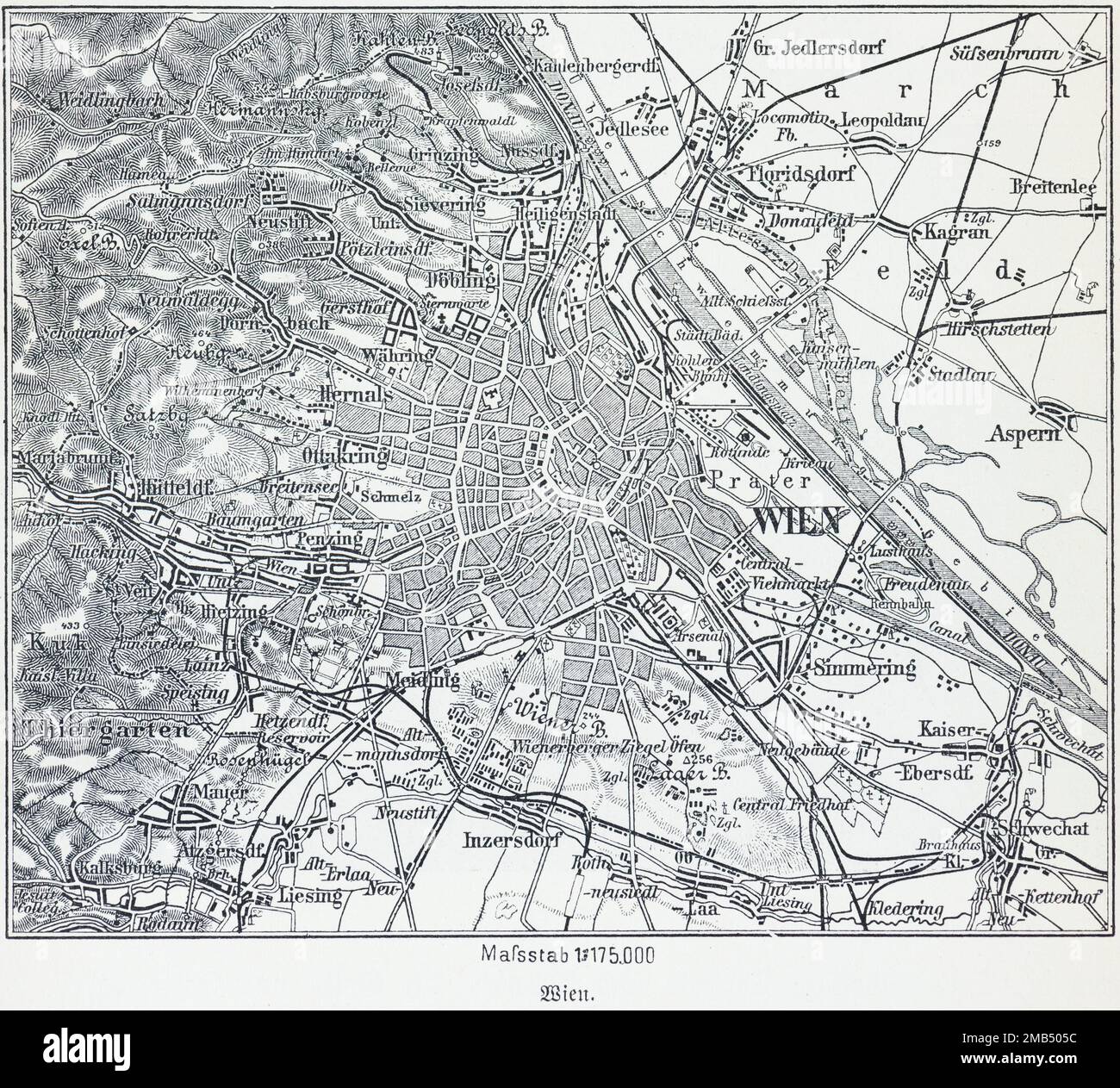 175, 000, districts of Simmering, Grinzing, Nussdorf, Danube, mountains ...