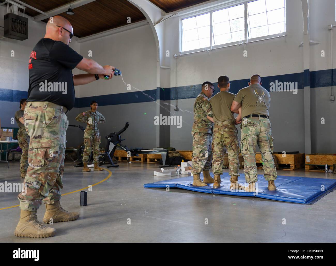 Soldiers from the 870th Military Police Company conduct nonlethal ...