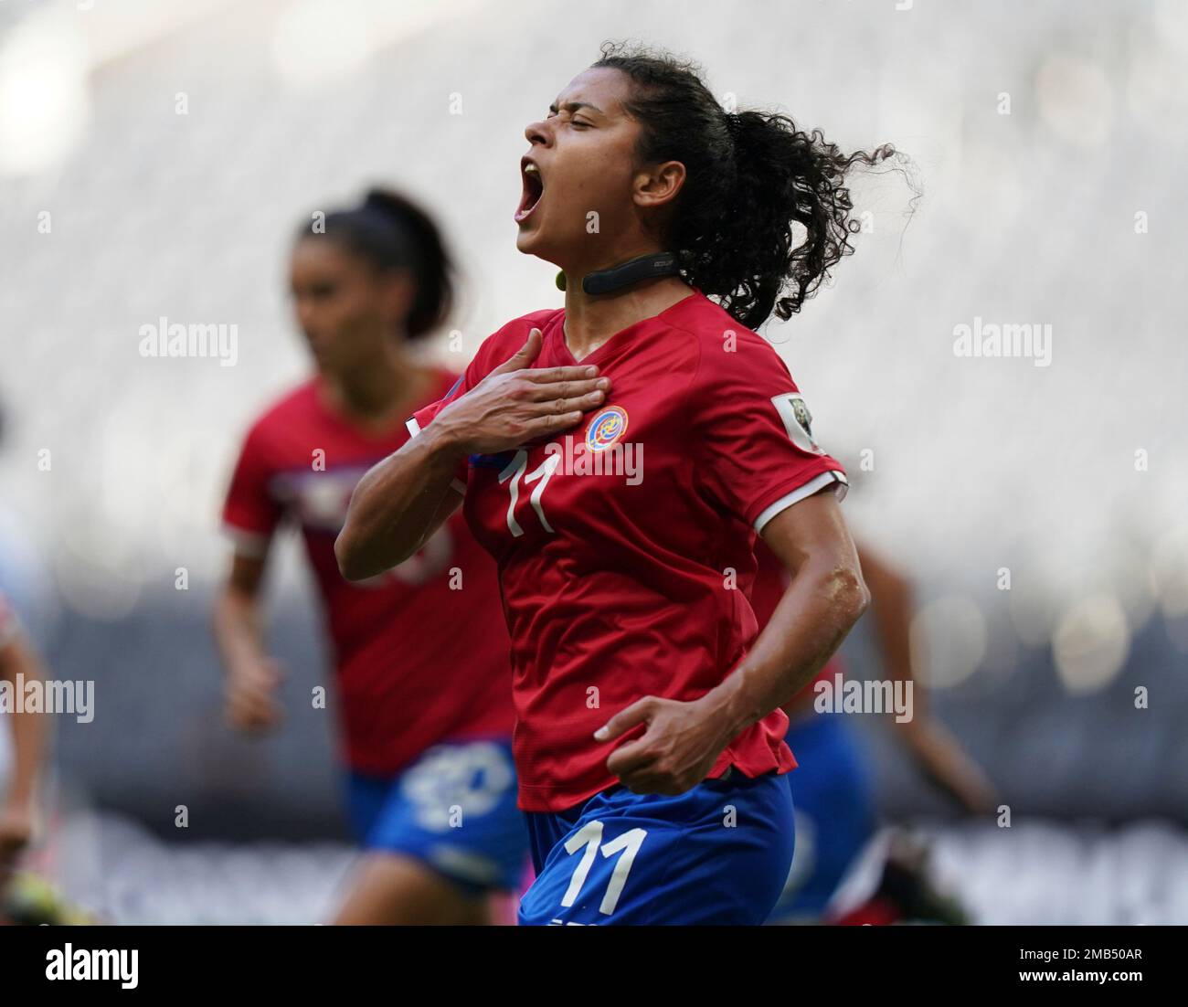 Costa Rica's Raquel Rodriguez celebrates after scoring the opening goal ...