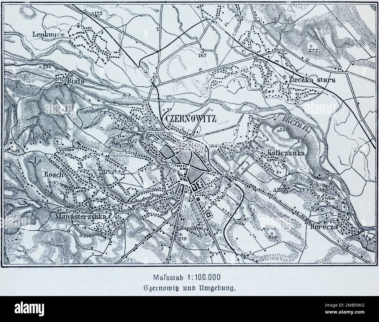 00.000, districts, cartography, hatching, railway line, city of ...