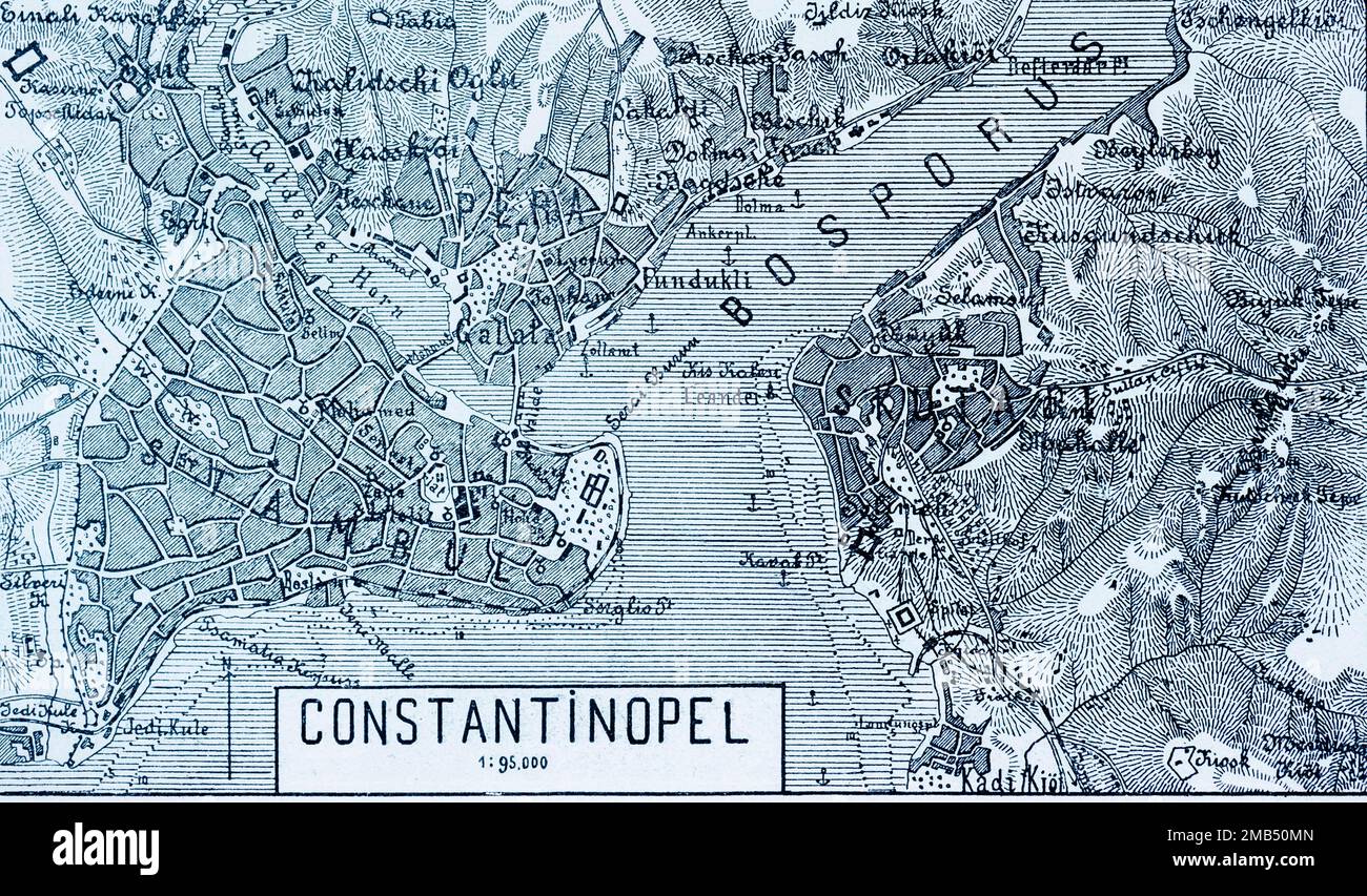 Historic map of constantinople hi-res stock photography and images - Alamy
