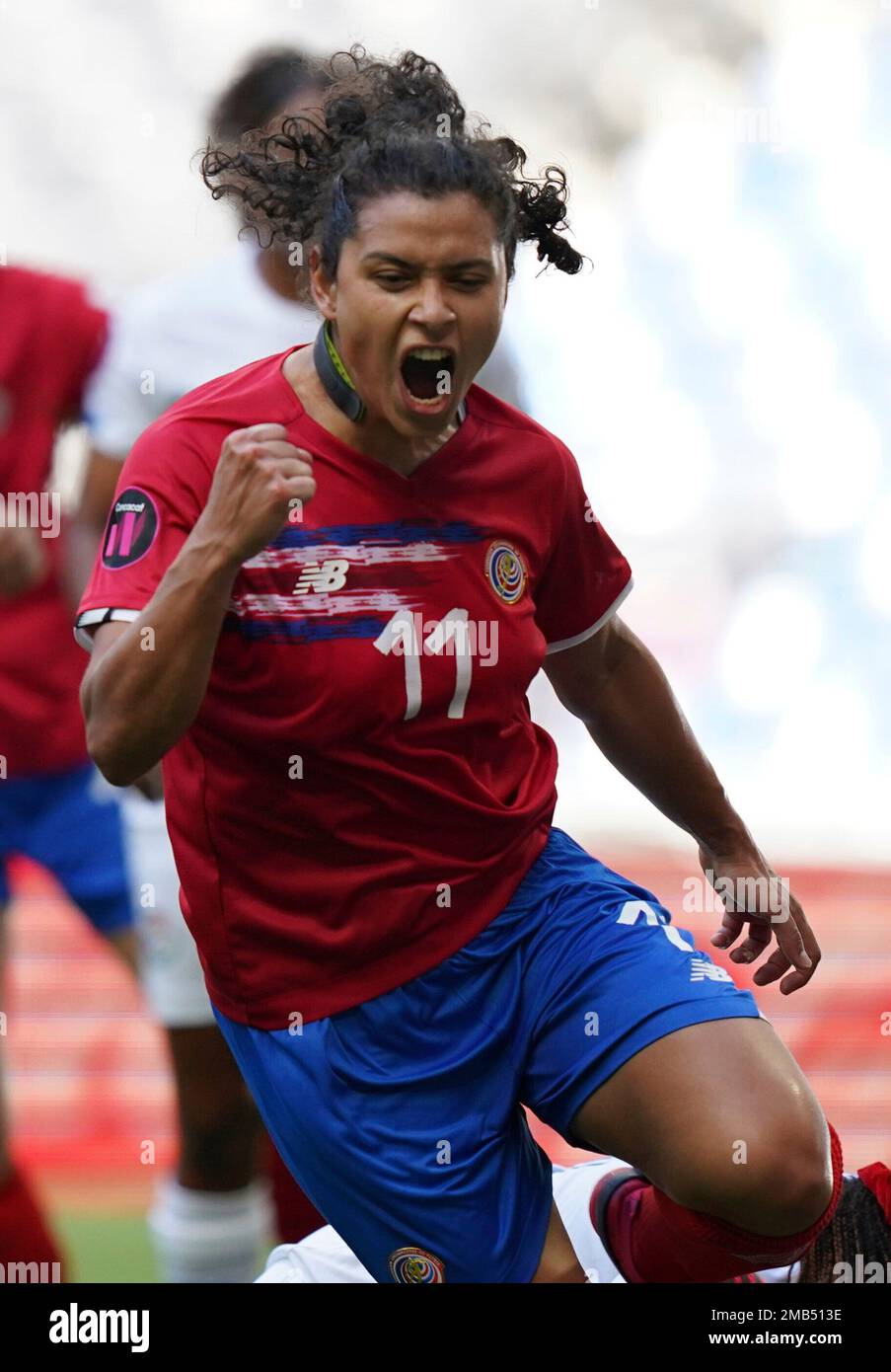 Costa Rica's Raquel Rodriguez celebrates after scoring the opening goal ...