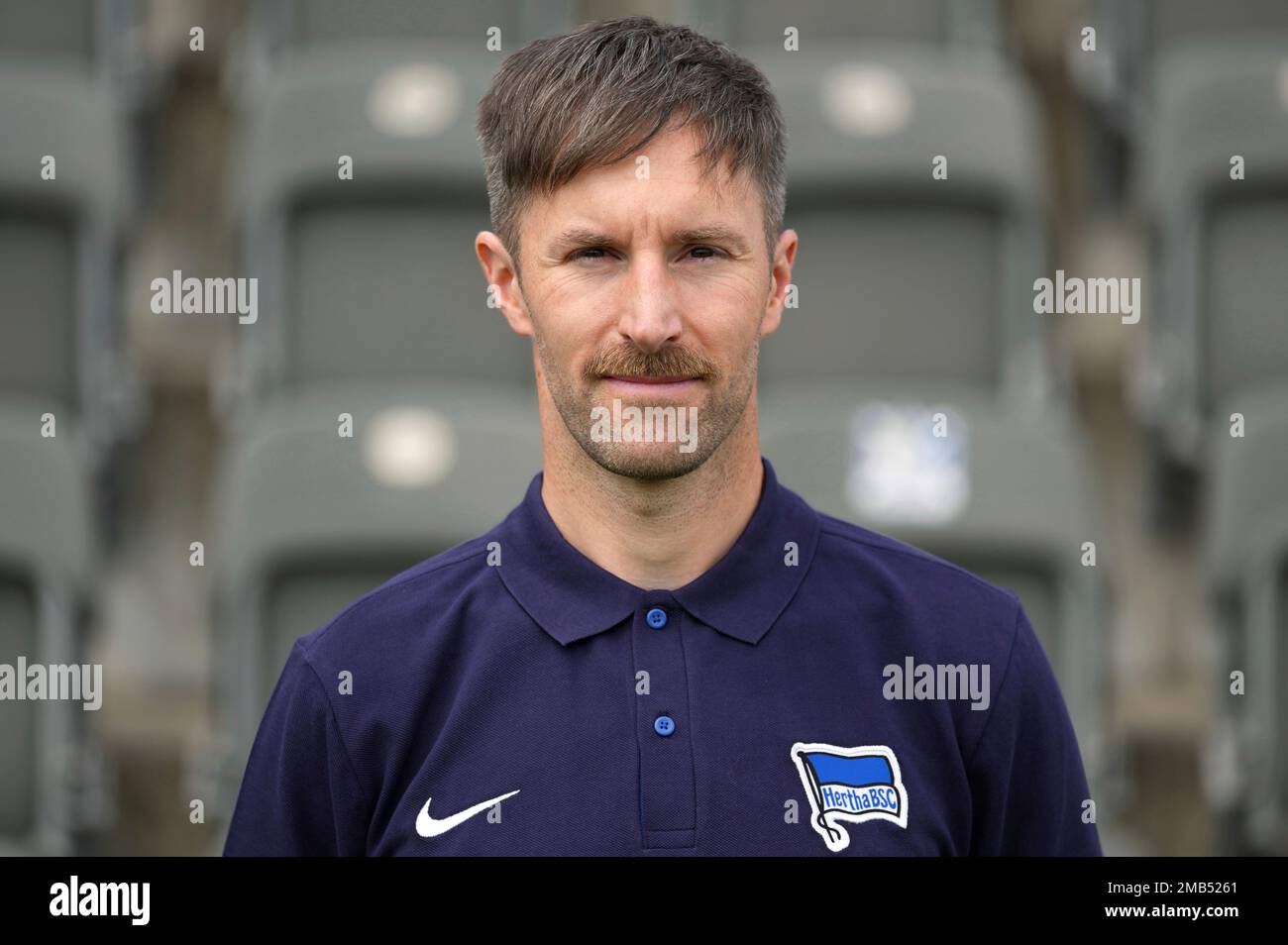 German soccer Bundesliga team Hertha BSC's staff member Hendrik Vieth ...
