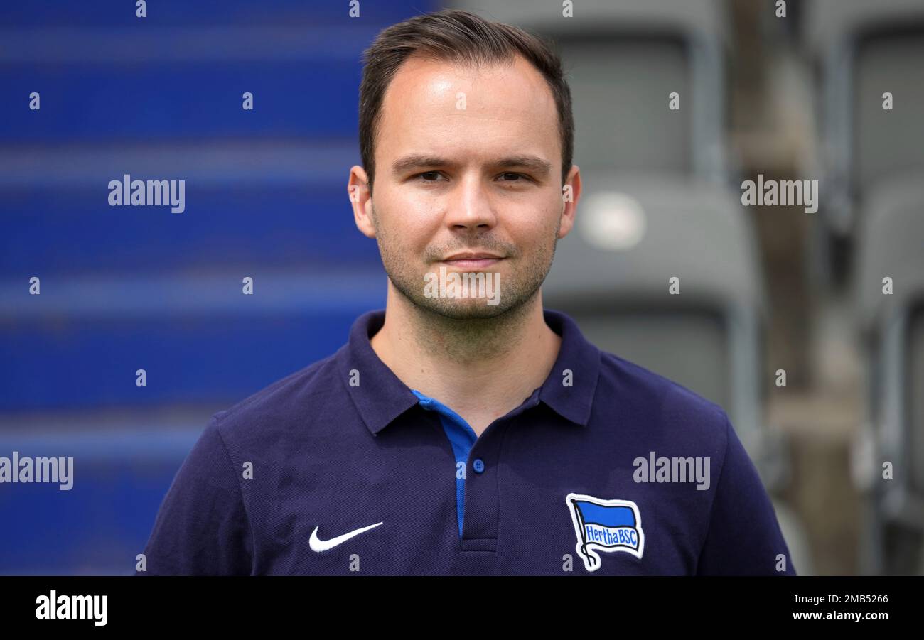 German soccer Bundesliga team Hertha BSC's staff member Philipp Pelka ...
